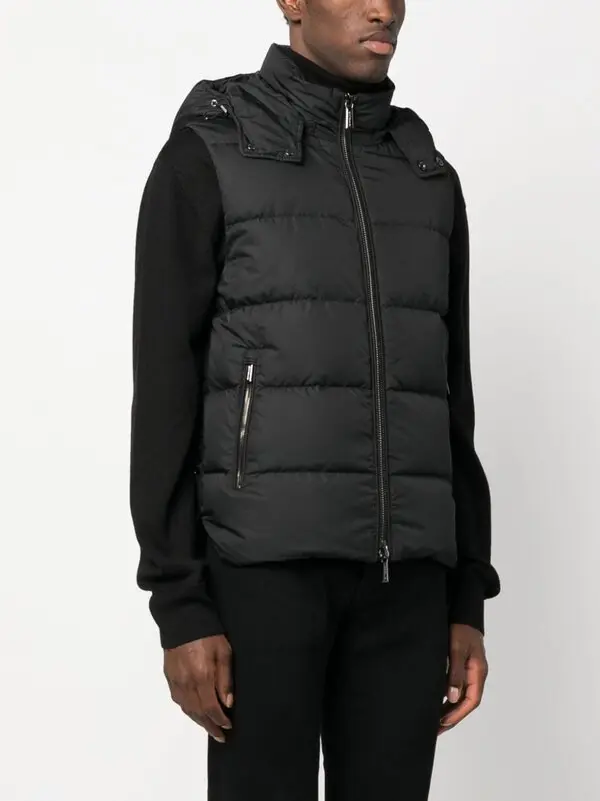MOORER High-neck Padded Gilet - Black