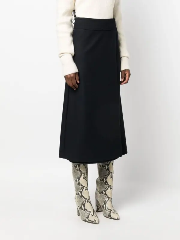 Peserico High-waisted A-line Midi Skirt