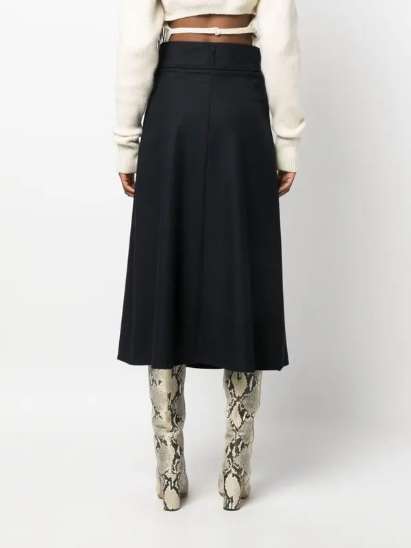 Peserico High-waisted A-line Midi Skirt