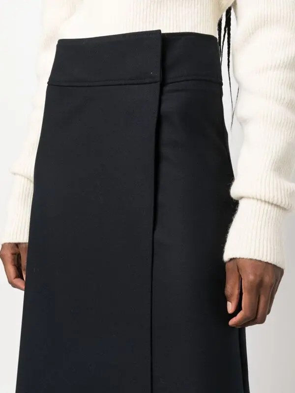 Peserico High-waisted A-line Midi Skirt