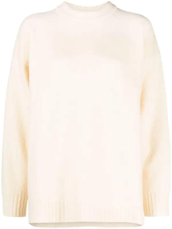 JIL SANDER Long-sleeve Wool Jumper - White