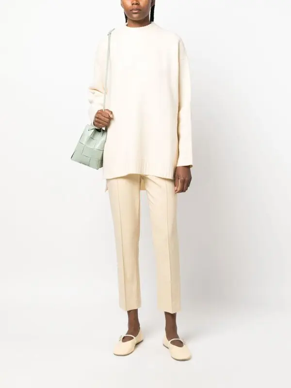 JIL SANDER Long-sleeve Wool Jumper - White