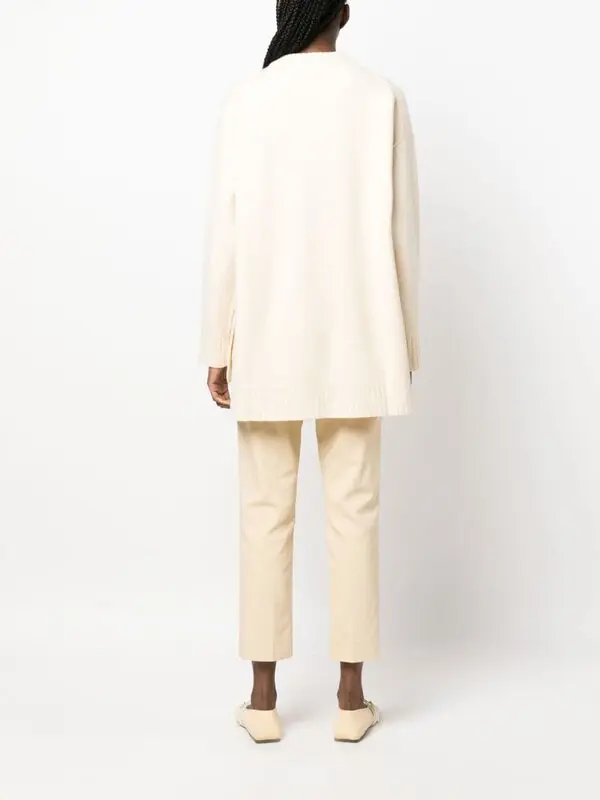 JIL SANDER Long-sleeve Wool Jumper - White