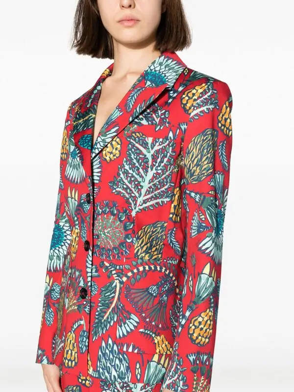 La DoubleJ 24/7 Floral-print Blazer - Red