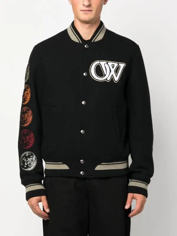 Off-White Logo-appliqué Bomber Jacket