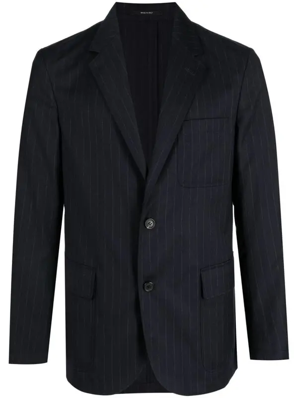 Dunhill Pinstripe Single-breasted Blazer - Blue