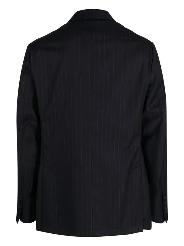 Dunhill Pinstripe Single-breasted Blazer - Blue