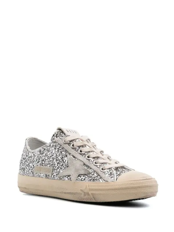 GOLDEN GOOSE V-star Glittered Sneakers