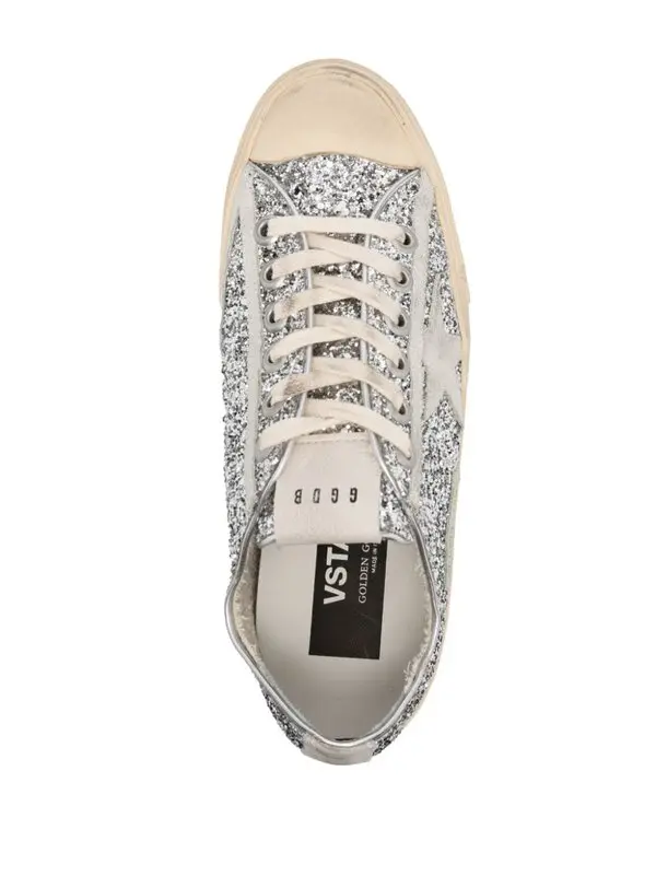 GOLDEN GOOSE V-star Glittered Sneakers