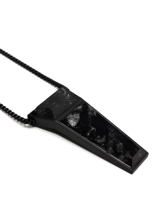 Rick Owens Trunk Crystal Charm Necklace In Black - 10% Off