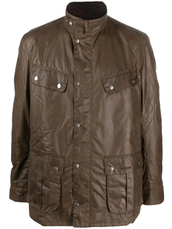 BARBOUR INTERNATIONAL Press-stud Crinkled Raincoat