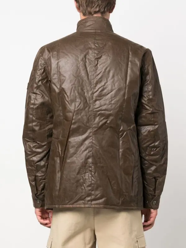 BARBOUR INTERNATIONAL Press-stud Crinkled Raincoat