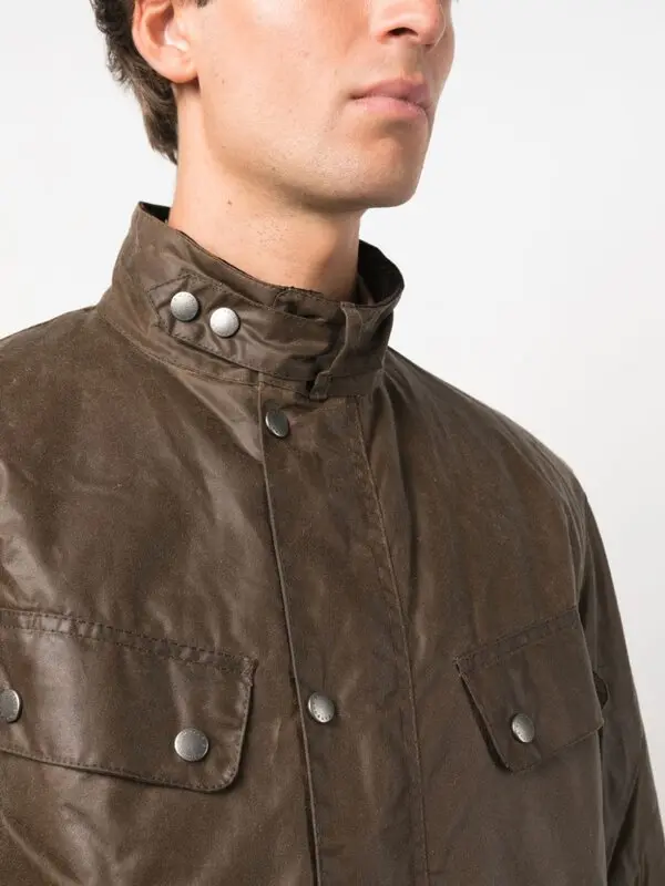 BARBOUR INTERNATIONAL Press-stud Crinkled Raincoat