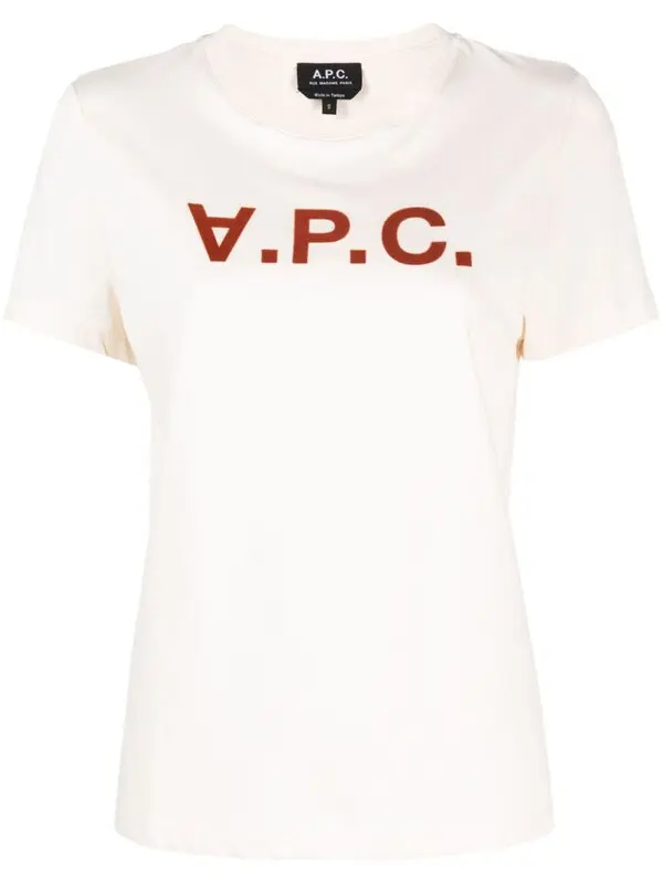 A.p.c. Logo-print T-shirt - Neutrals