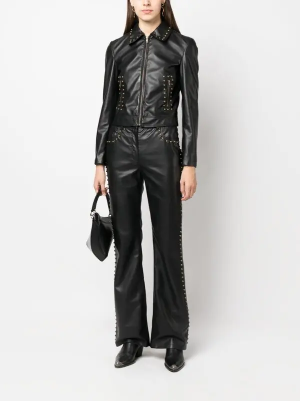 Moschino Stud-detail Mid-rise Trousers