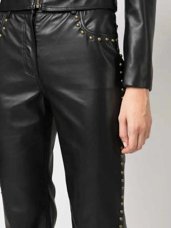 Moschino Stud-detail Mid-rise Trousers
