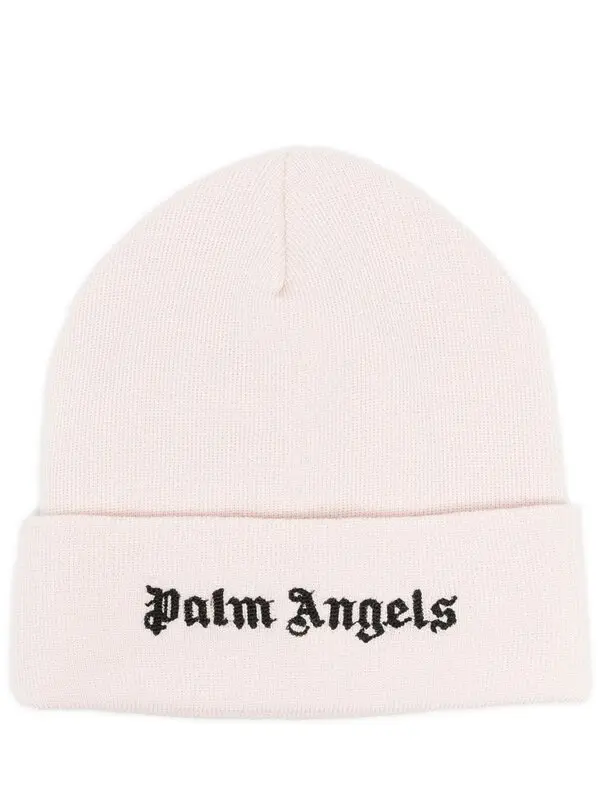 Palm Angels Logo-embroidered Beanie - Pink