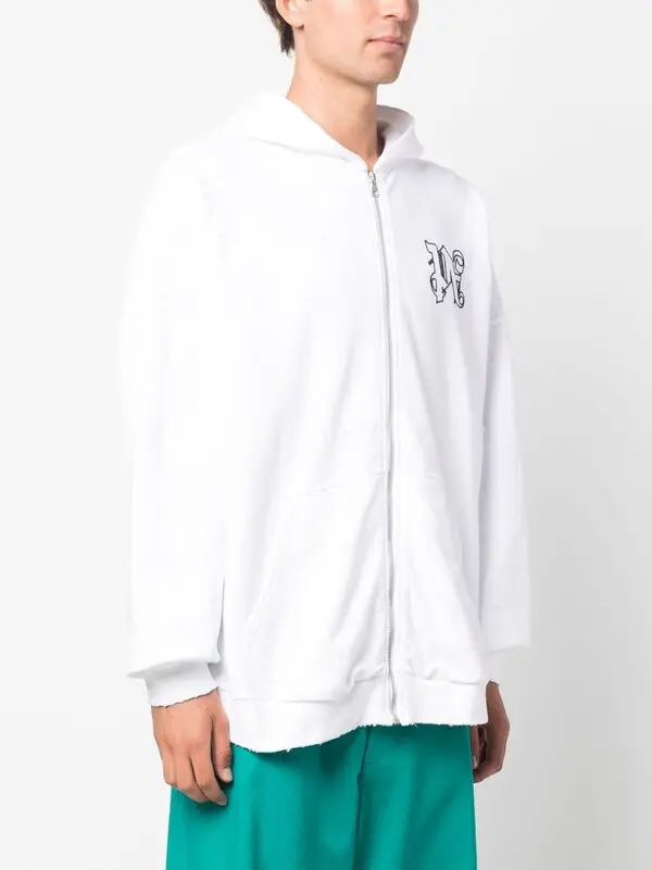 Palm Angels Monogram-embroidered Cotton Hoodie