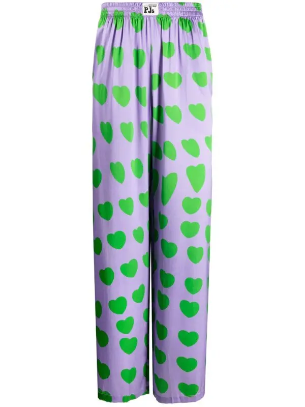 Natasha Zinko Heart-print Flared Trousers