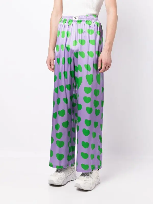 Natasha Zinko Heart-print Flared Trousers
