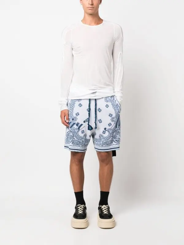 Amiri Paisley Print Drawstring Shorts