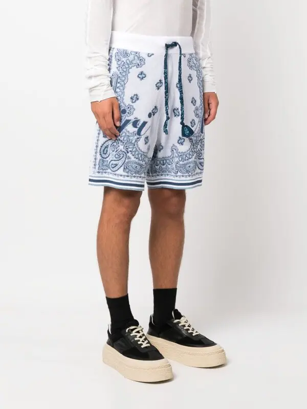 Amiri Paisley Print Drawstring Shorts