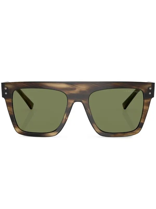 Giorgio Armani Tortoiseshell Square Sunglasses - Green