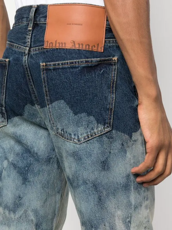 Palm Angels Tie-dye Straight Jeans