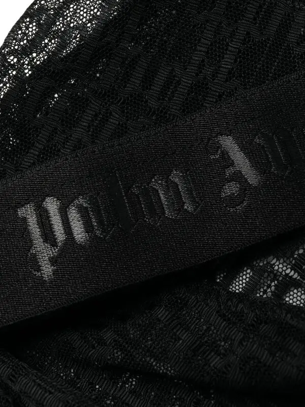 Palm Angels Logo-print Sheer Tulle Bra
