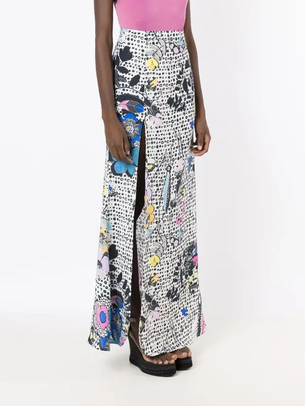 AMIR SLAMA Floral-print Maxi Skirt