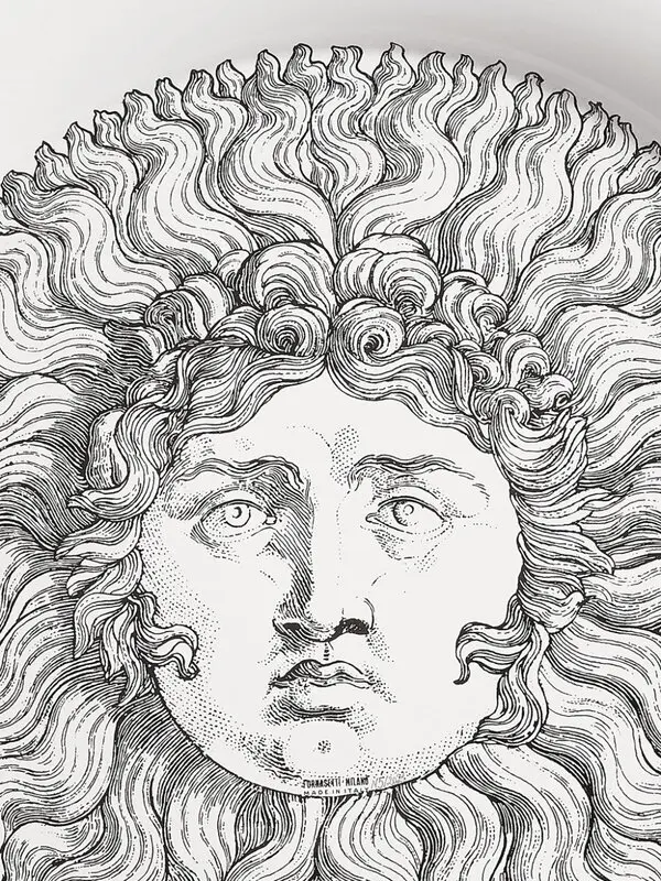 FORNASETTI Re Sole Motif-print Lacquered Tray