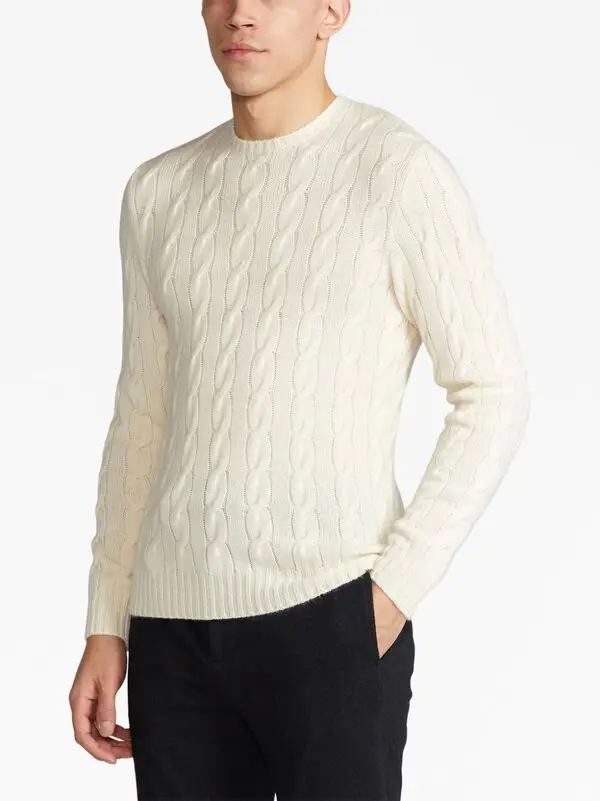 Ralph Lauren Purple Label Cable-knit Cashmere Jumper - Neutrals