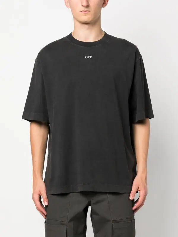Off-White People-print Cotton T-shirt