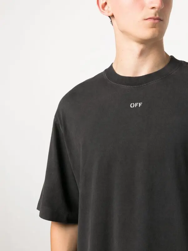 Off-White People-print Cotton T-shirt
