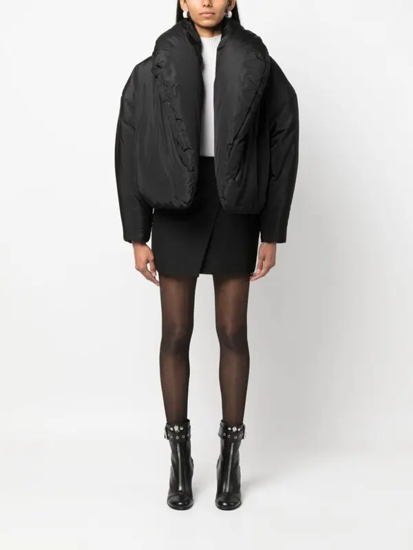 Saint Laurent Shawl-lapel Padded Silk Jacket