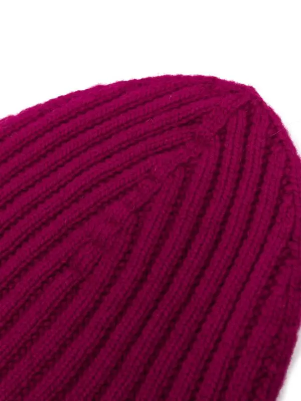 BARRIE Ribbed-knit Cashmere Beanie - Pink
