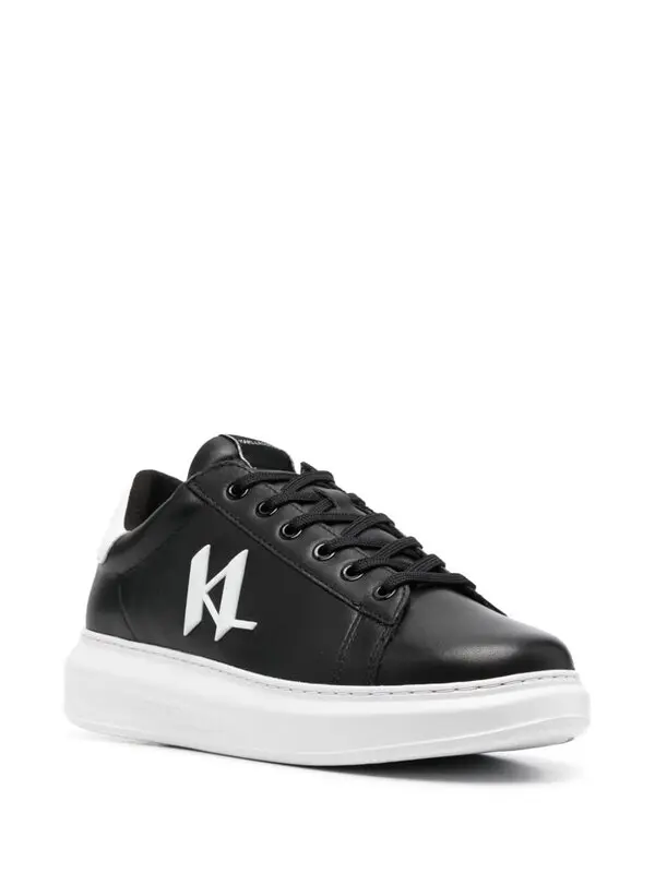 Karl Lagerfeld Logo-appliqué Leather Sneakers