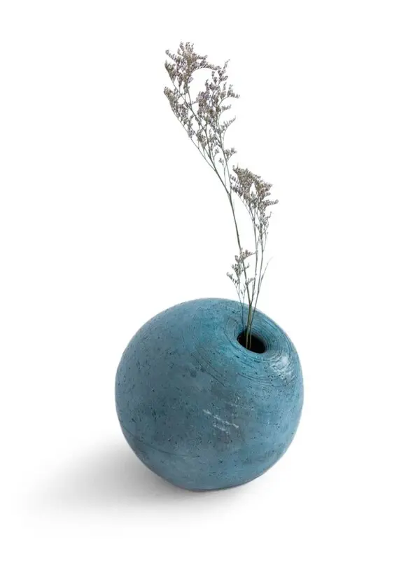 ORIGIN MADE Small Salt Clay Vase - Blue