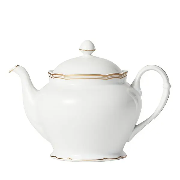 Bernardaud Pompadour Small Teapot - White/gold