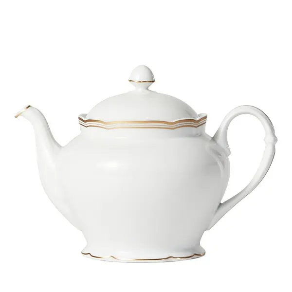 Bernardaud Pompadour Large Teapot - White/gold