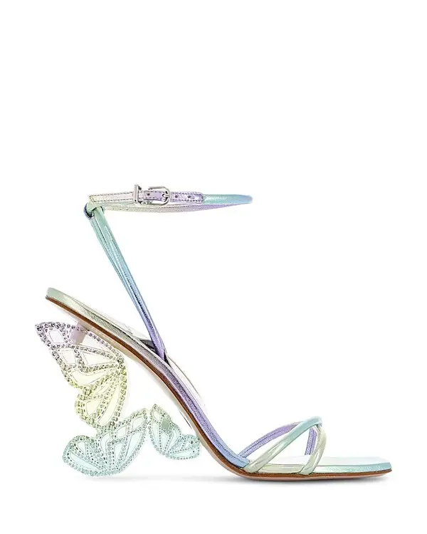 Sophia Webster Paloma Ombre Embellished Butterfly Wedge Sandals In