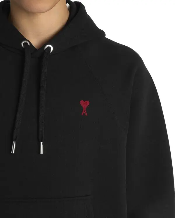 AMI Paris De Coeur Hoodie - Black