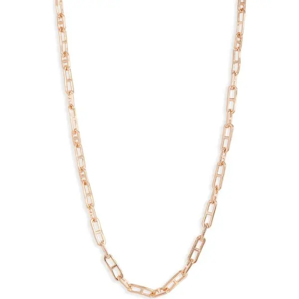 SHYMI Bar Paper Clip Chain Necklace - Gold