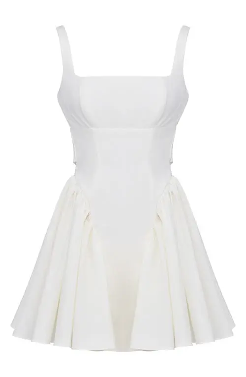 House Of Cb Florianne Bow Back Mini Dress - Ivory | Editorialist