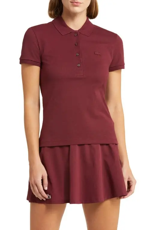 Lacoste X Bandier Slim Fit Piqué Polo - Zinfandel