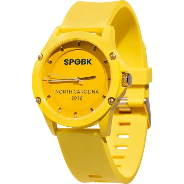 SPGBK WATCHES Silicone Strap Watch - Yellow/ Gold