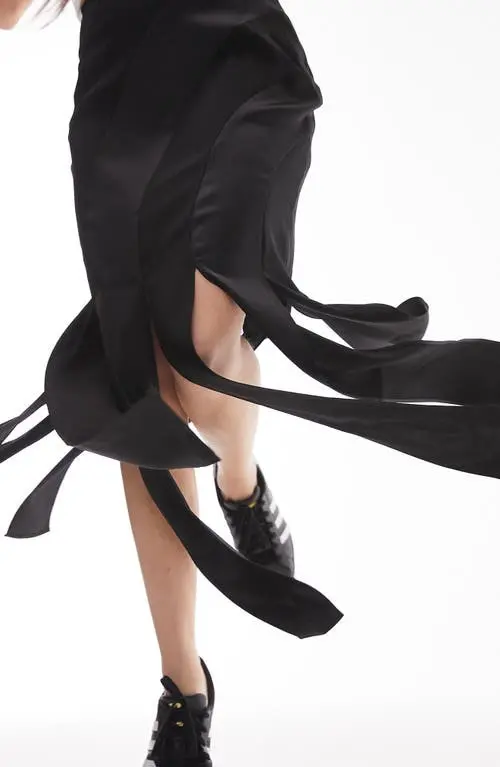 Topshop Mix Media Splice Skirt