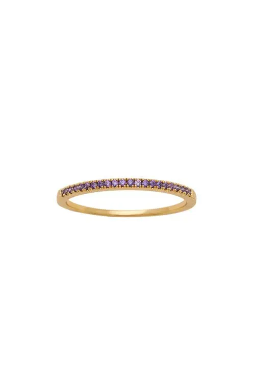 MADE BY MARY Birthstone Stacking Ring - Gold February