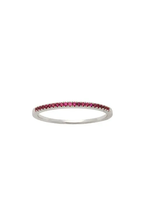 MADE BY MARY Birthstone Stacking Ring - Silver July