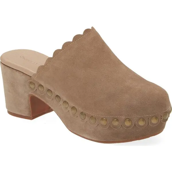 CHOCOLAT BLU Gemini Platform Clog - Taupe Suede